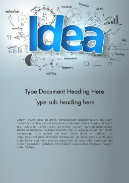Big Ideas Inspiration Word Template 13712 | PoweredTemplate.com