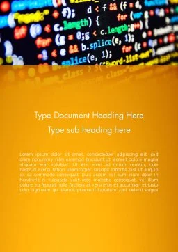 Plantilla de Word - código de programación | 14009 | PoweredTemplate.com