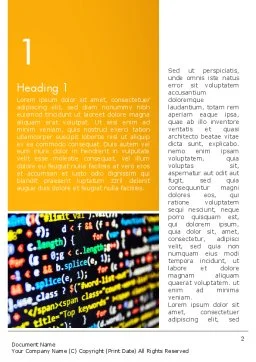 Plantilla de Word - código de programación | 14009 | PoweredTemplate.com