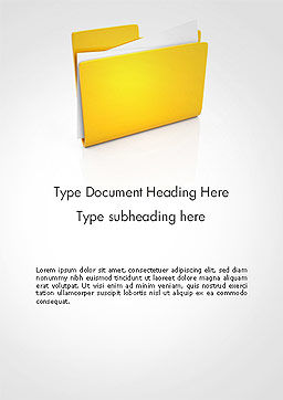 Document Folder Word Template 14226 | PoweredTemplate.com