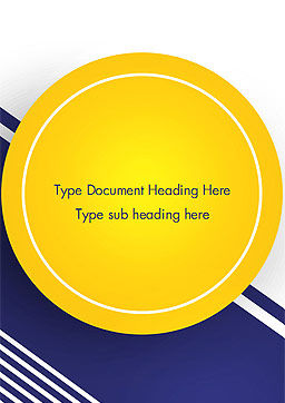 Yellow Circle on Blue Background Word Template 14497 | PoweredTemplate.com