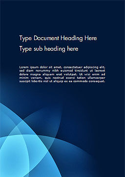 Abstract Blue Background with Smooth Lines Word Template 14532 ...