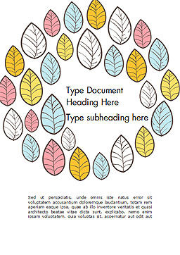 Leaf Background Word Template 14591 | PoweredTemplate.com