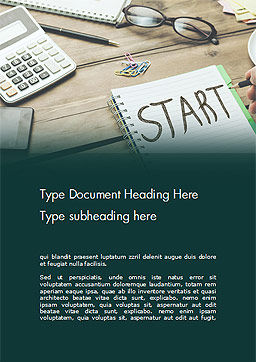Start Text on Notepad Word Template 14775 | PoweredTemplate.com