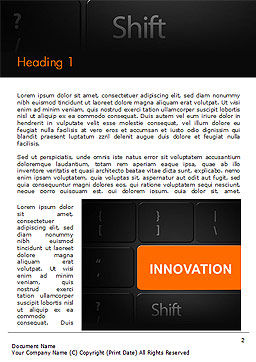 Innovation Shift Word Template 14784 | PoweredTemplate.com