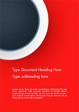 Circle on Red Abstract Background Word Template 14801 | PoweredTemplate.com