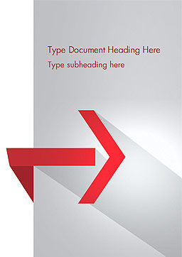Right Red Arrow Theme Word Template 14803 | PoweredTemplate.com
