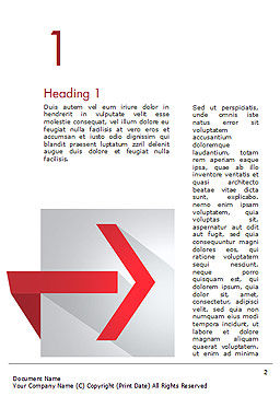 Right Red Arrow Theme Word Template 14803 | PoweredTemplate.com
