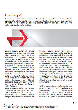 Right Red Arrow Theme Word Template 14803 | PoweredTemplate.com