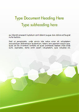 Abstract Hexagons Word Template 14808 | PoweredTemplate.com