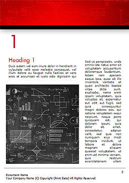 Math Equations on Chalkboard Word Template 14857 | PoweredTemplate.com