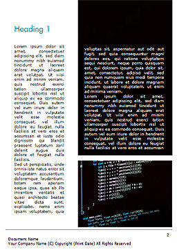 Plantilla de Word - código de programación en el monitor de la computadora | 14863 ...
