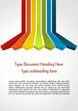 Isometric Colorful Arrows Word Template 14953 | PoweredTemplate.com