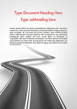 Uphill Winding Road Word Template 15043 | PoweredTemplate.com