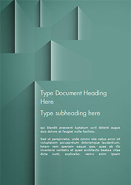 Teal Green Word Template 15054 | PoweredTemplate.com
