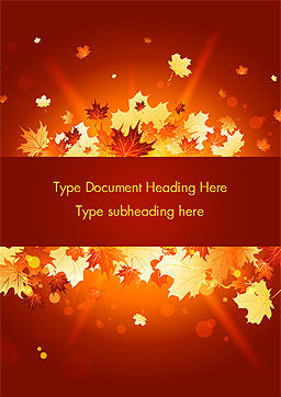 Bright Sunny Autumn Word Template 15247 | PoweredTemplate.com