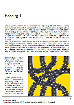 Plantilla de Word - ilustración de carreteras | 15259 | PoweredTemplate.com