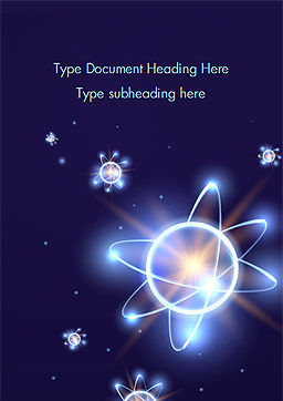 Shining Atom Model Word Template 15282 | PoweredTemplate.com