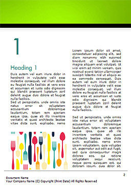 Cutlery Pattern Word Template 15348 | PoweredTemplate.com