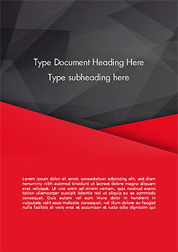 Red and Black Polygonal Background Word Template 15361 ...