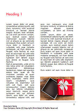 Open Red Gift Box Word Template 15410 | PoweredTemplate.com