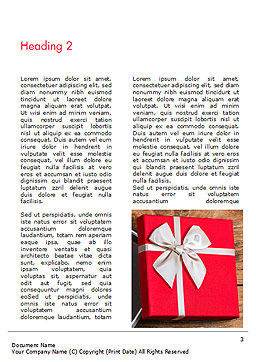 Open Red Gift Box Word Template 15410 | PoweredTemplate.com