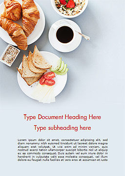 Ideal Breakfast Word Template 15418 | PoweredTemplate.com