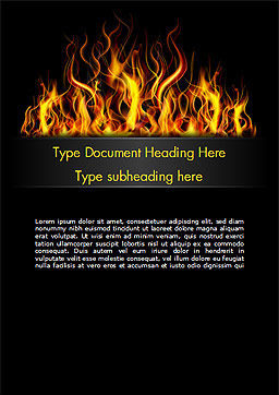 Flame Word Template 15435 | PoweredTemplate.com