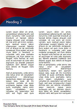 USA Flag on Blue Background Word Template 15443 | PoweredTemplate.com