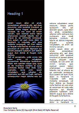 Blue Flower Word Template 15489 | PoweredTemplate.com