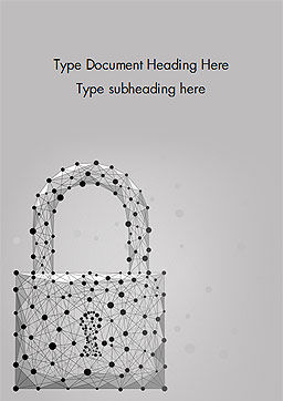 Digital Lock Word Template 15496 | PoweredTemplate.com