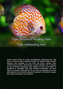 Discus Fish Word Template 15506 | PoweredTemplate.com