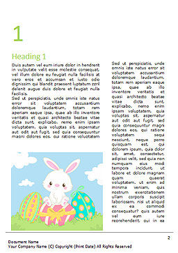 Adorable Easter Bunny Word Template 15513 | PoweredTemplate.com