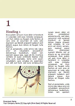 Dream Catcher Word Template 15521 | PoweredTemplate.com