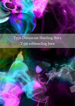 Colored Smoke Word Template 15539 | PoweredTemplate.com