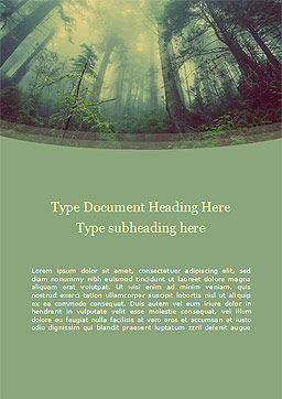 Dark Forest Word Template 15549 | PoweredTemplate.com