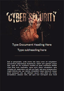 Cyber Security Hacker Word Template 15555 | PoweredTemplate.com