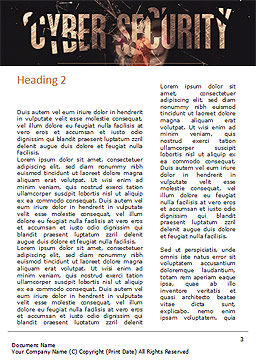 Cyber Security Hacker Word Template 15555 | PoweredTemplate.com
