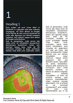 Baseball Stadium Word Template 15596 | PoweredTemplate.com
