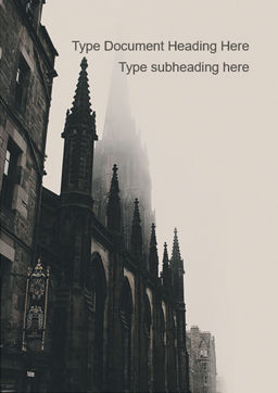 Gothic Architecture Word Template 15628 | PoweredTemplate.com