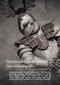 Medieval Armor Word Template 15706 | PoweredTemplate.com