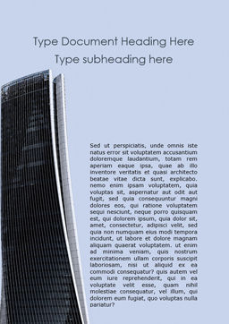 High-rise Building Word Template 15804 | PoweredTemplate.com