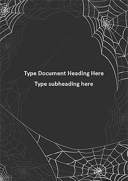 Cobweb Background Word Template 16052 | PoweredTemplate.com