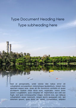 Water Contamination Word Template 16137 | PoweredTemplate.com