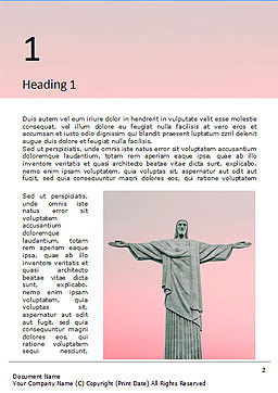 Christ the Redeemer Statue Word Template 16139 | PoweredTemplate.com