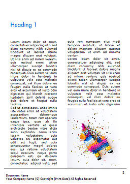 Multicolored Horse Pinata Word Template 16168 | PoweredTemplate.com