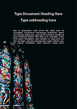Basilica Stained Glass Window Word Template 16220 | PoweredTemplate.com