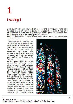 Basilica Stained Glass Window Word Template 16220 | PoweredTemplate.com