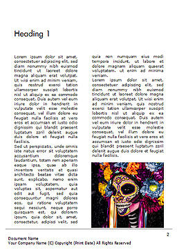 La Calavera Catrina Portrait Word Template 16310 | PoweredTemplate.com