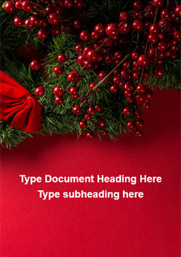 Christmas and New Year Red Background Word Template 16335 ...